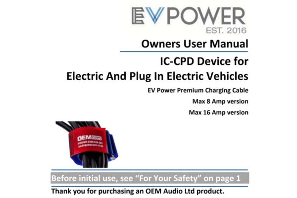 EV Power Owners Manuals - Lumina Audio and EV Power | CarPlay, Android ...